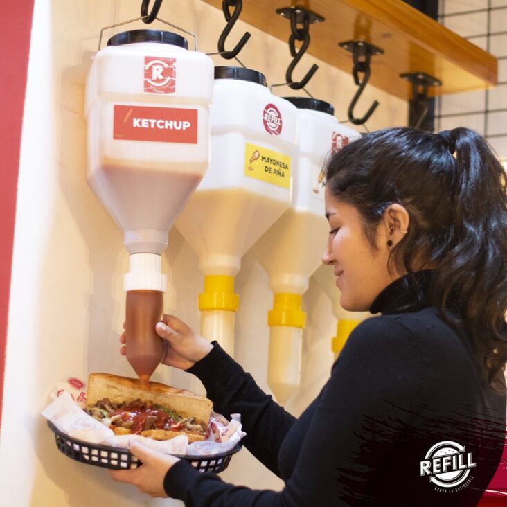 Sauce Dispenser - Hanging, Gravity Fed, Udder Teat Sauce Dispenser