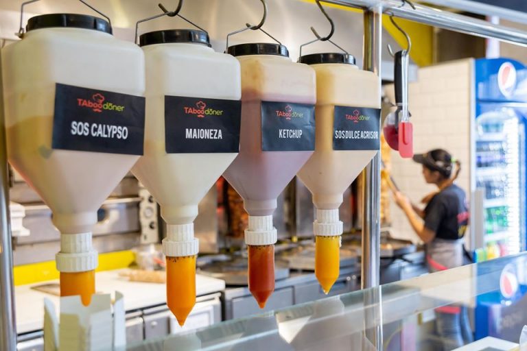 Liquid Dispenser for sauce, soap and liquids - Hanging Gravity Fed System